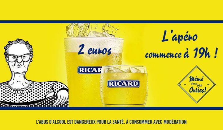 Animation Ricard - Mémé se met au jaune. - Mémé Dans Les Orties - By Night