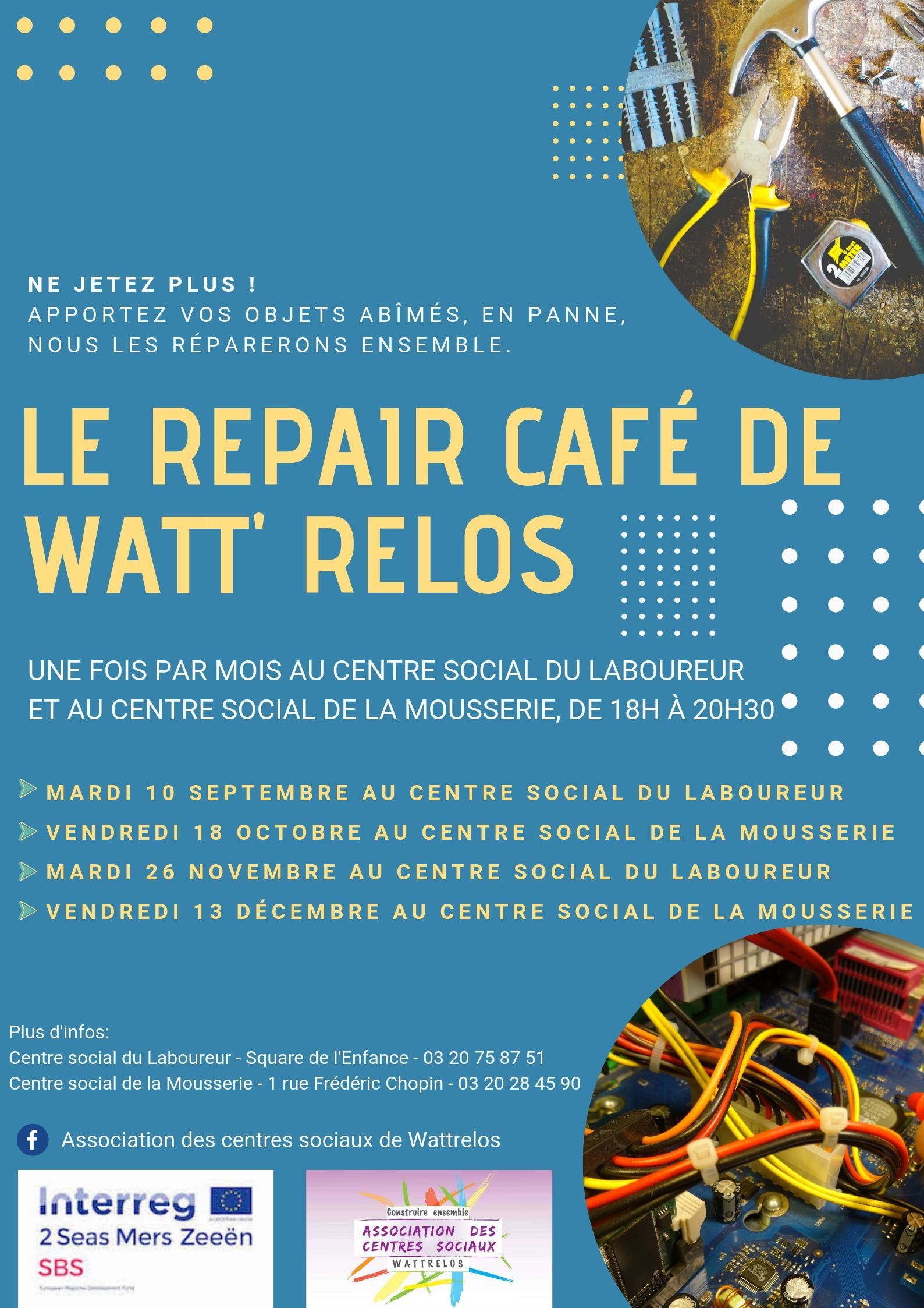 Repair Café de Watt'Relos - Centre Social De La Mousserie - By Night