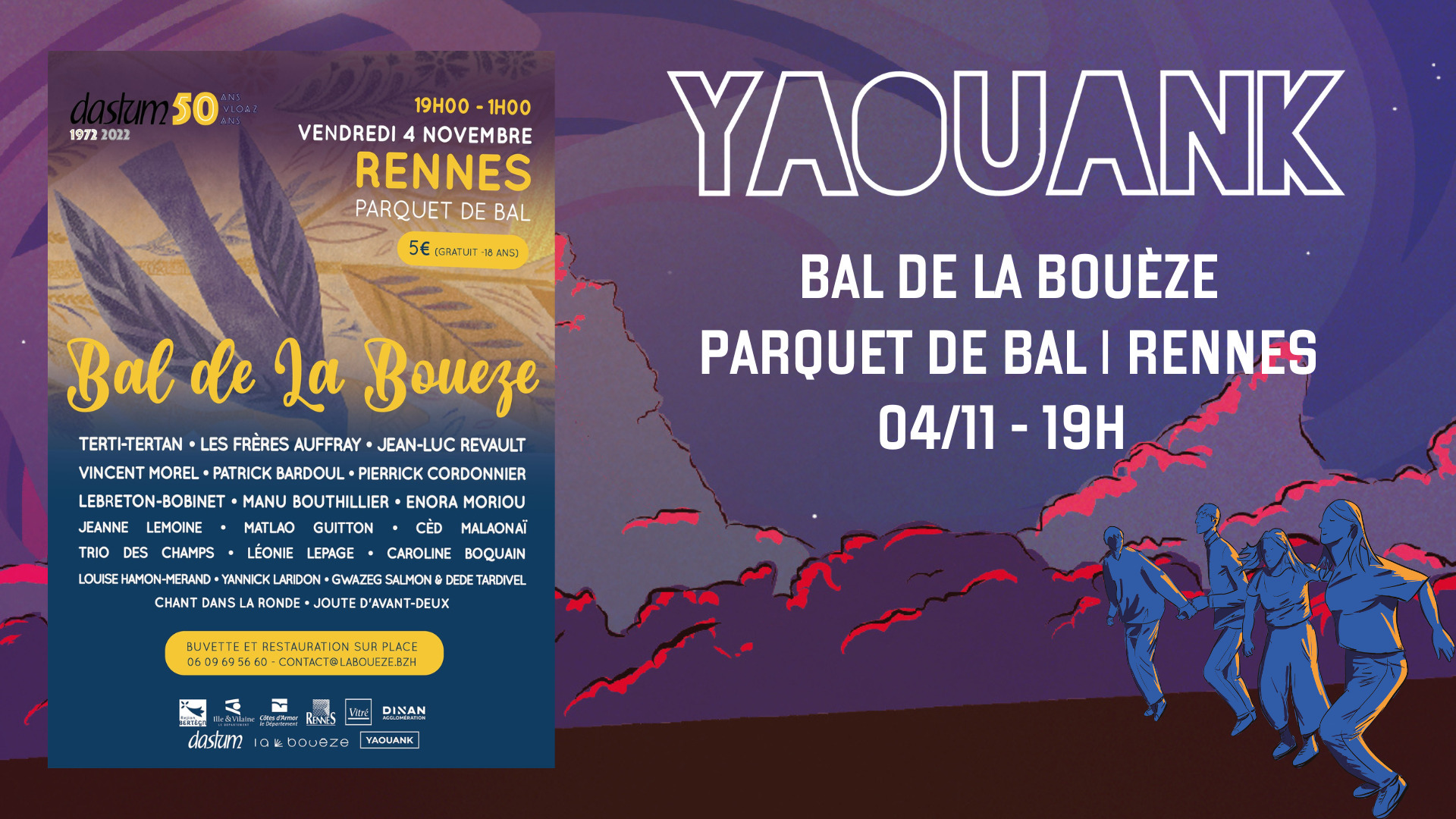 Yaouank : Bal de La Bouèze - Parquet De Bal - By Night