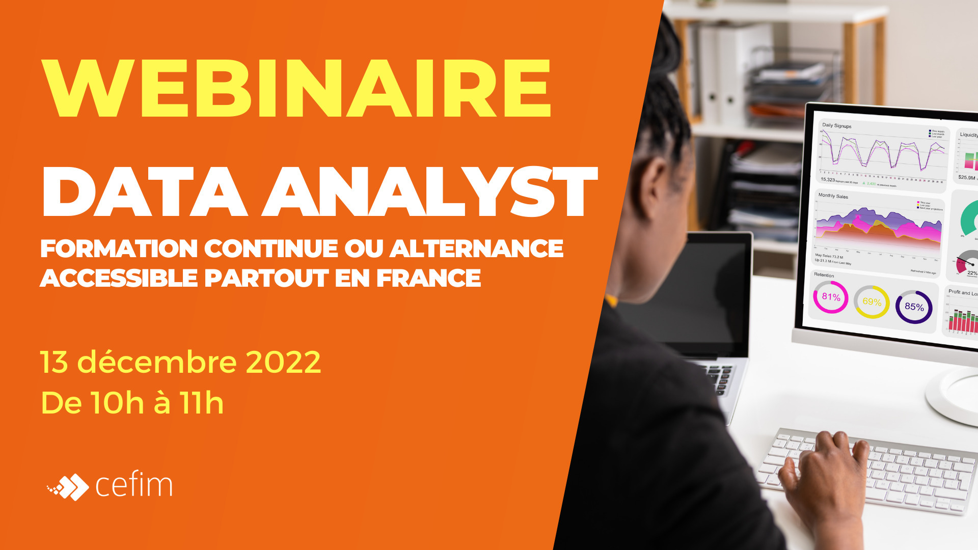 Formation Data Analyst - CEFIM - L'École Du Web Et Des Réseaux - By Night