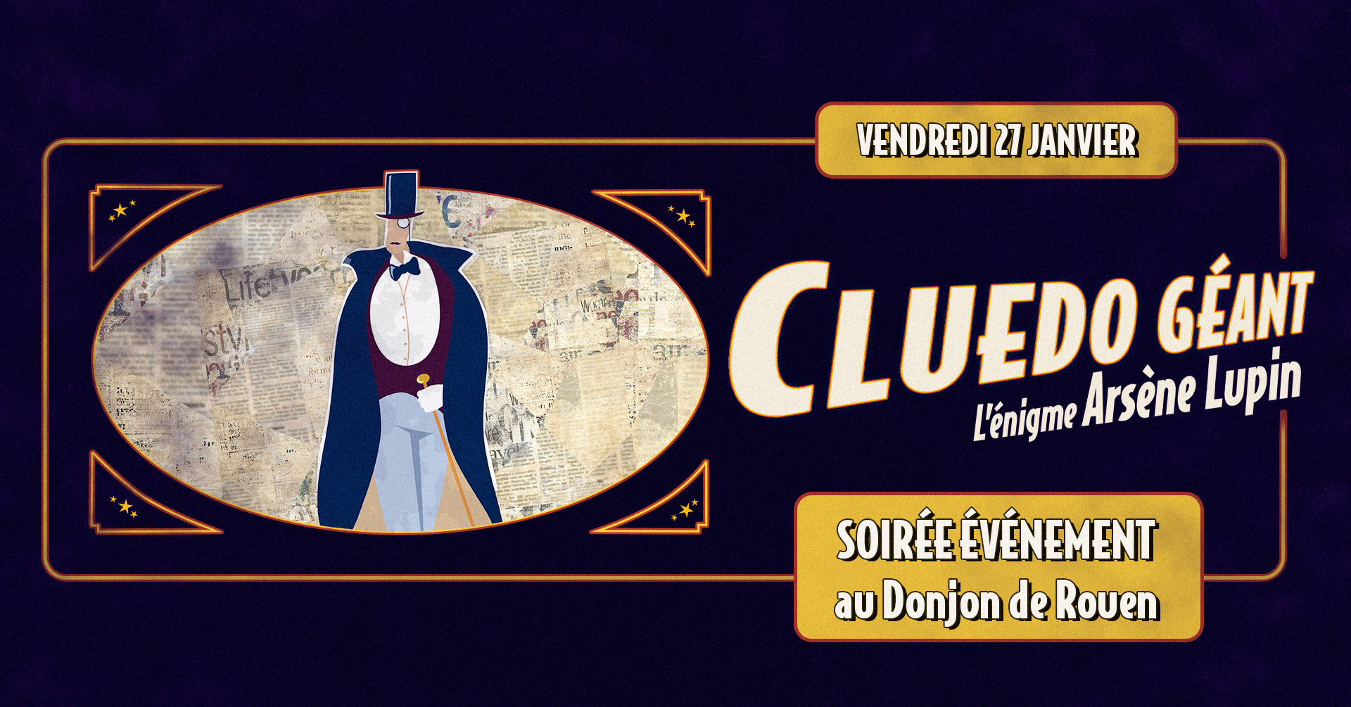Cluedo Géant : L'énigme Arsène Lupin - Donjon De Rouen - By Night