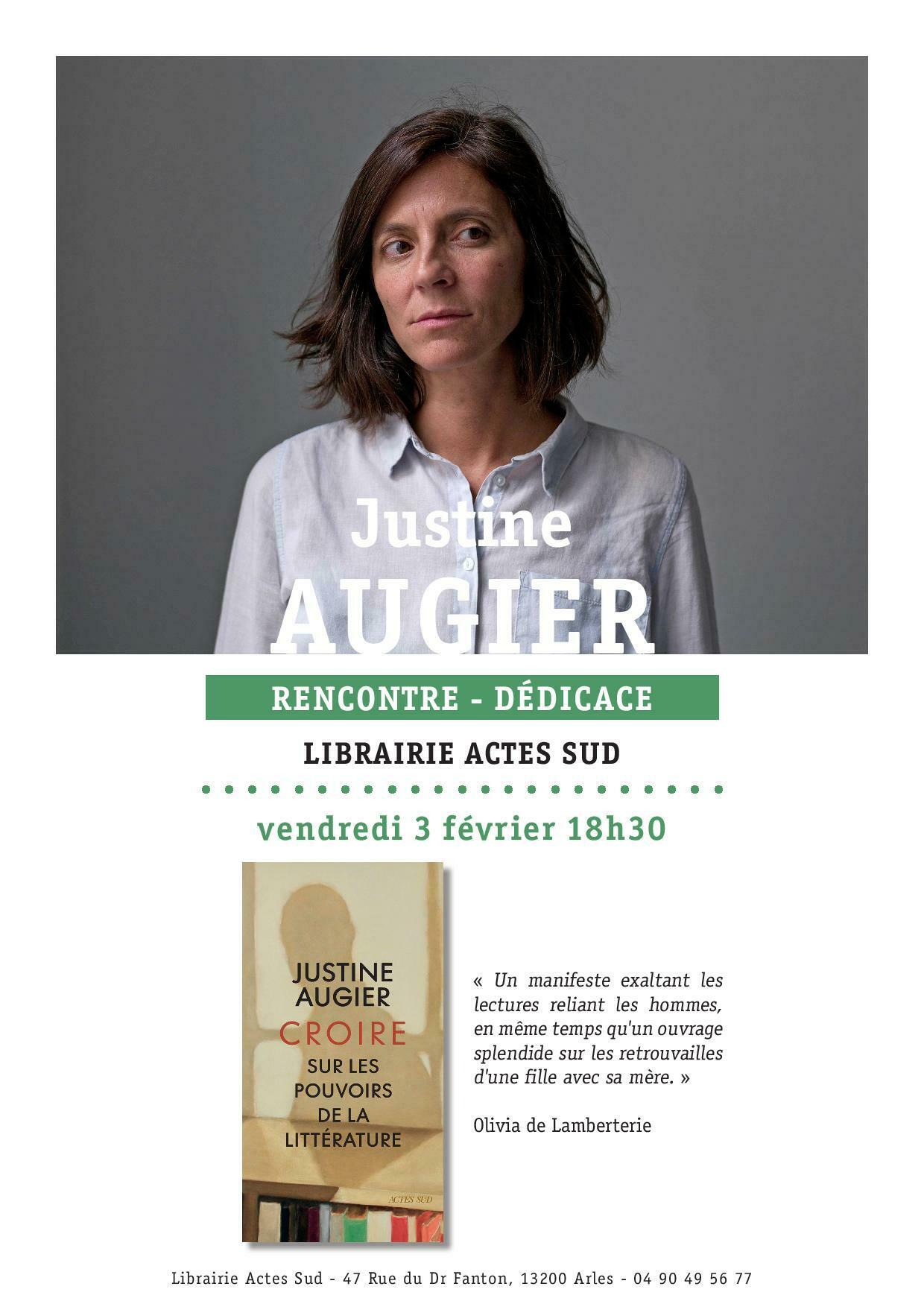 Rencontre avec l'écrivaine Justine Augier - Librairie Actes Sud - By Night
