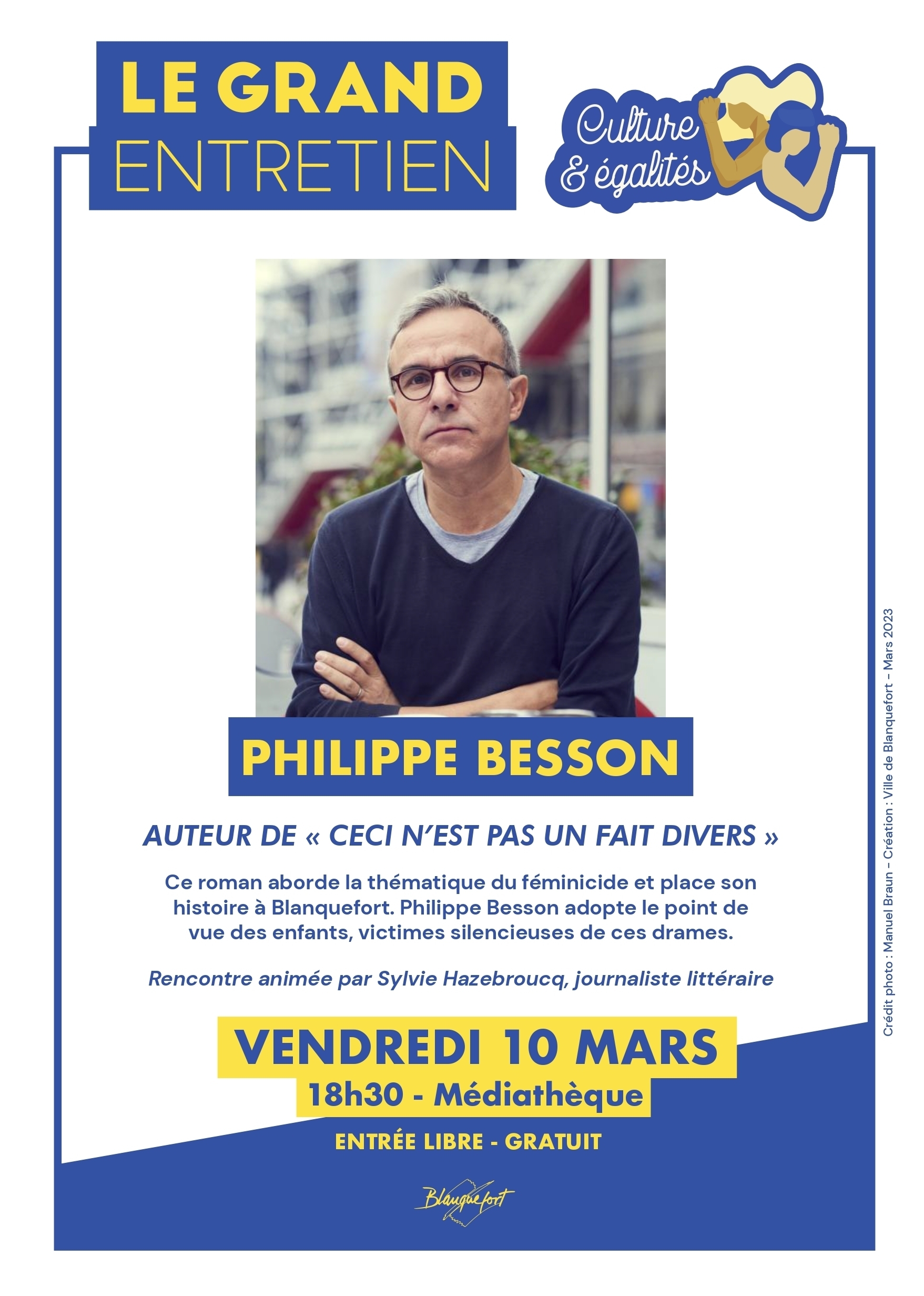 Le Grand entretien avec Philippe Besson - Médiathèque Assia Djebar - By ...