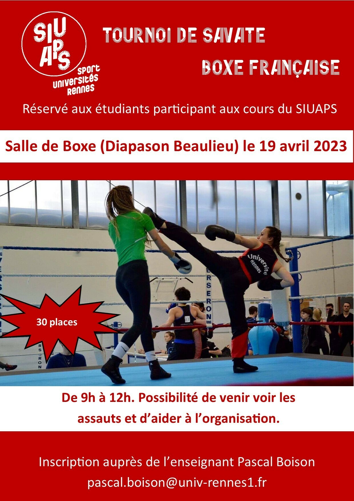 Tournoi de Savate Boxe Française - Le Diapason - Campus Beaulieu - By Night