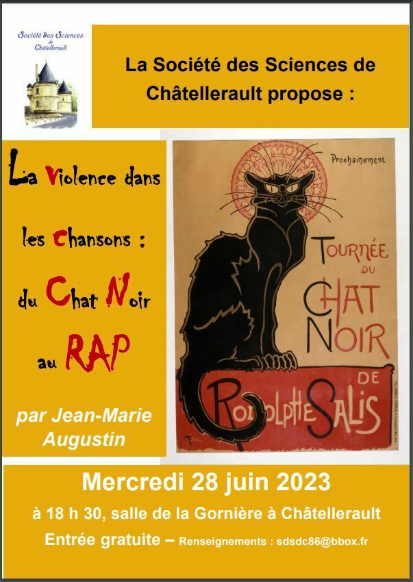 La violence dans les chansons : du chat Noir au RAP, conférence par ...