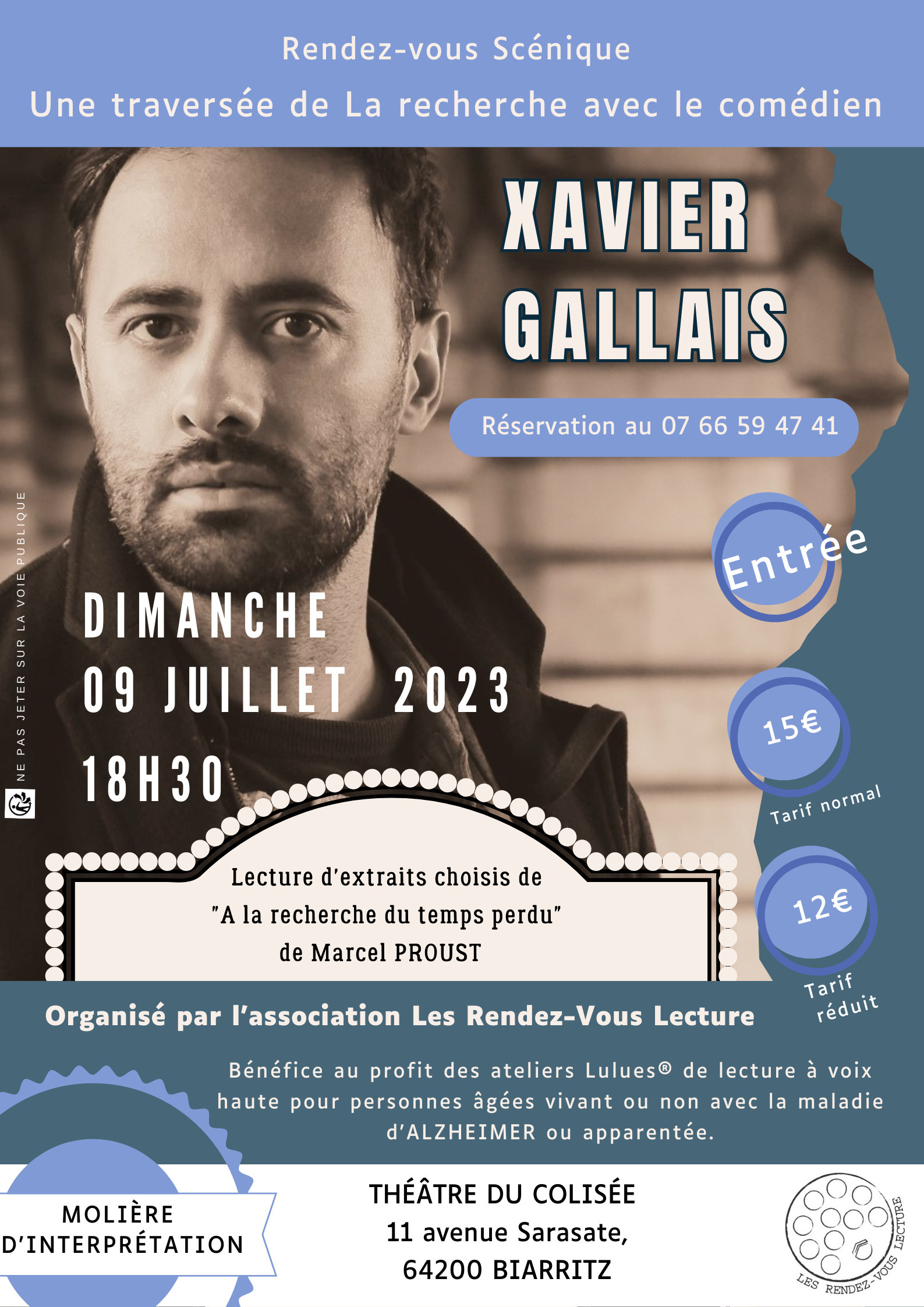 Rendez-Vous Scénique Xavier Gallais , une traversée de la Recherche du ...