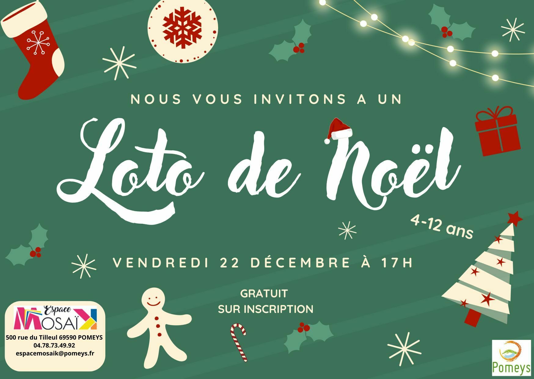 Loto de Noël pour les enfants - Espace Mosaïk - By Night