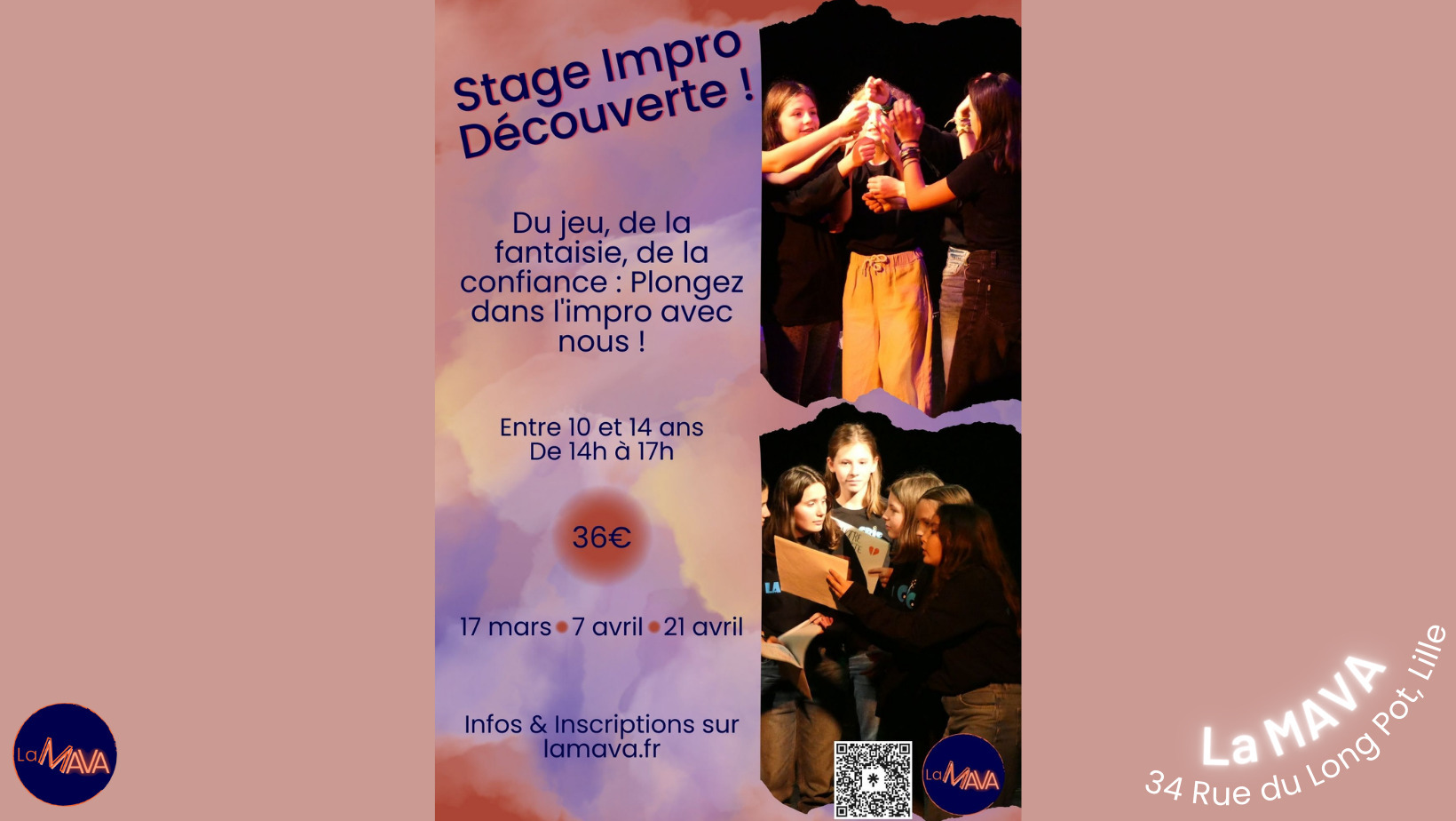 Stage Découverte de l’Impro – de 10 à 14 ans - La MAVA - By Night